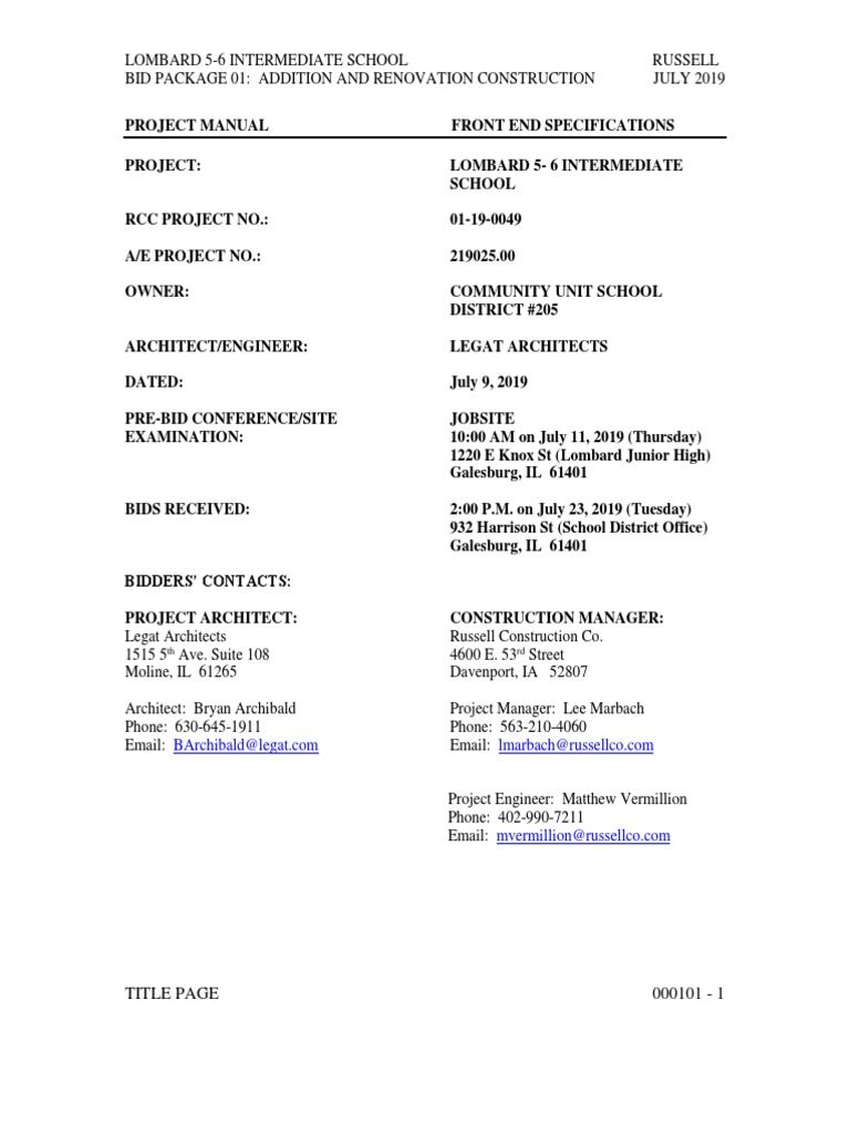 Lombard PDF | PDF | Construction Management | General Contractor