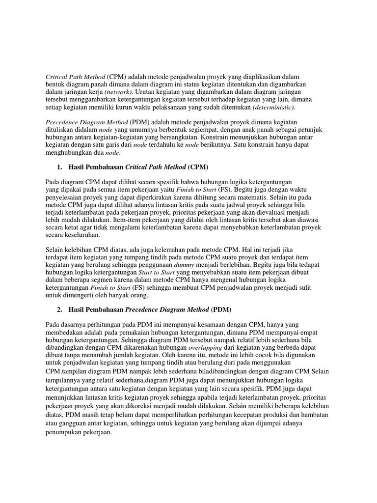 CPM Dan PDM | PDF
