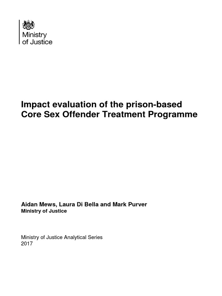 Impact Evaluation of The Prison-Based Core Sex Offender Treatment ...
