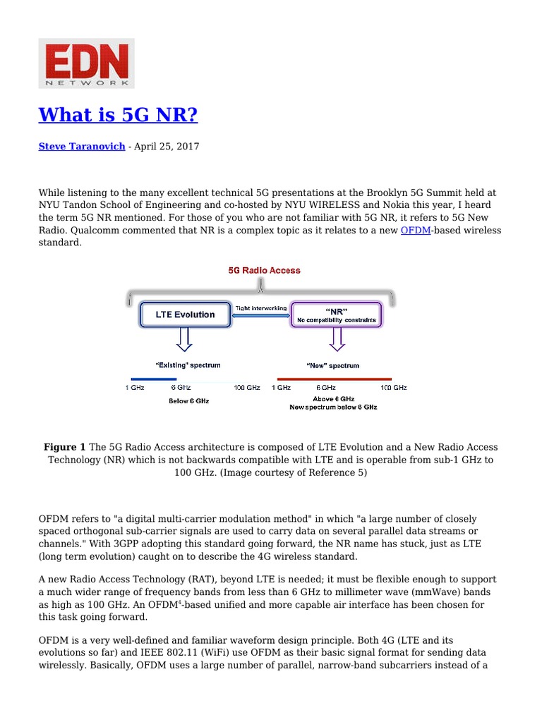 What Is 5G NR PDF | PDF | Orthogonal Frequency Division Multiplexing ...