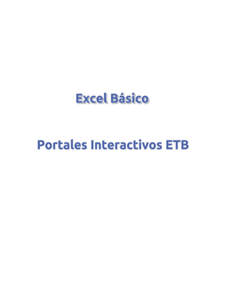 Excel Básico 2010 | PDF | Point and Click | Microsoft Excel