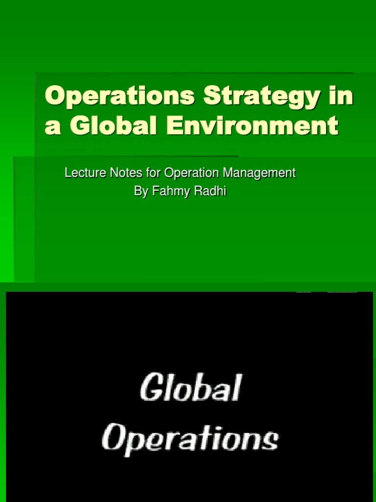 LN02 Global Strategy | PDF | Competition | Strategic Management