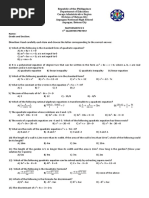 Math 9 Summative Test Joint Variation | PDF | Area | Volume