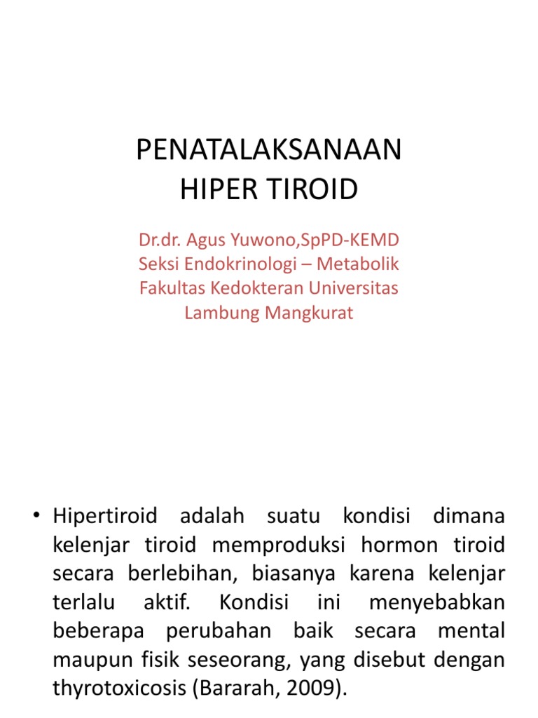Penatalaksanaan Hipertiroid pada Wanita | PDF
