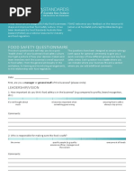 Food Safety and Quality Culture Questionnaire | PDF | Food Safety | Hygiene