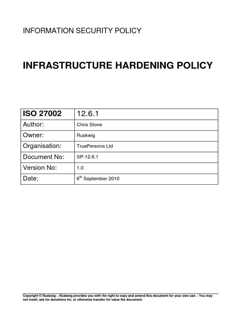 Infrastructure Hardening PDF | PDF | Antivirus Software | Vulnerability ...