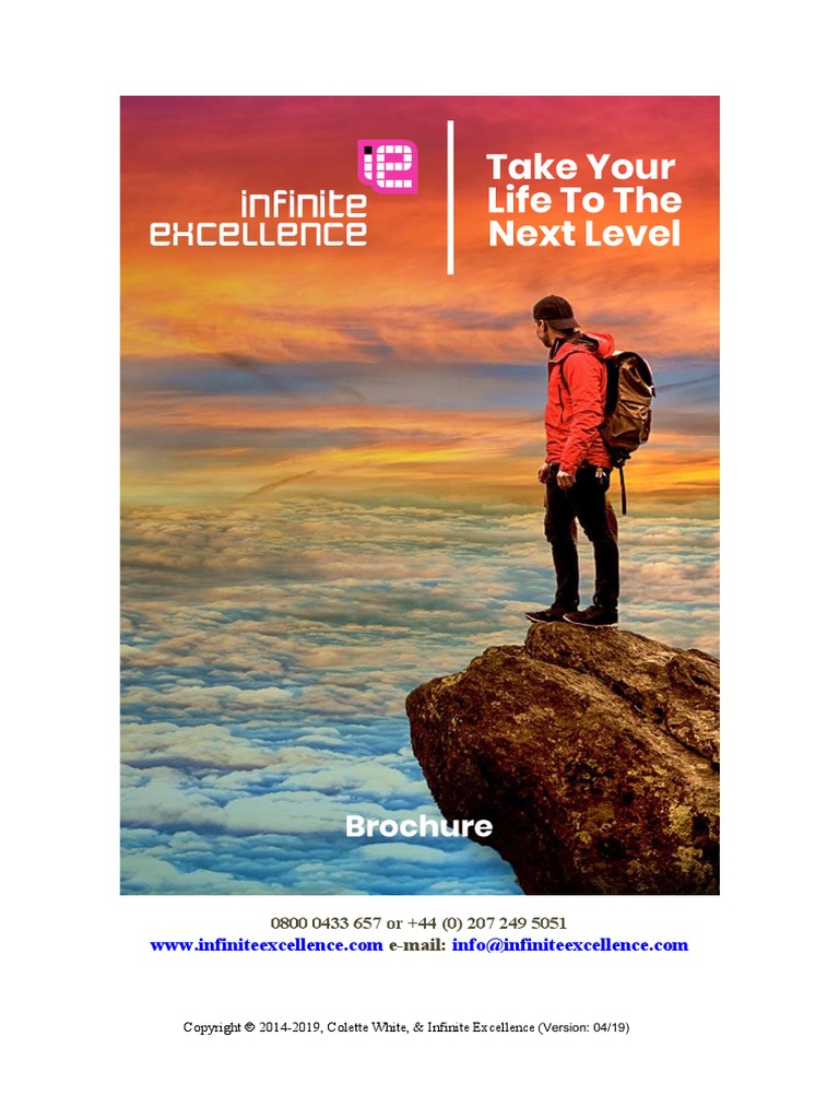 Infinite Excellence Brochure | PDF | Neuro Linguistic Programming ...