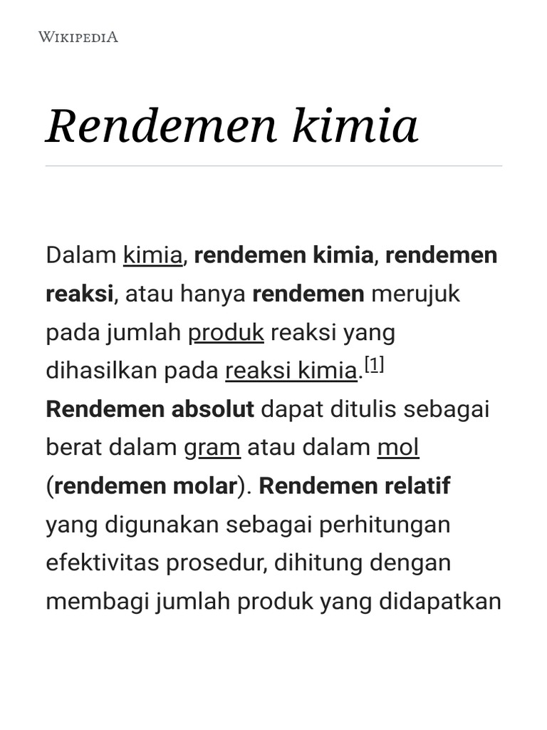 Rendemen | PDF