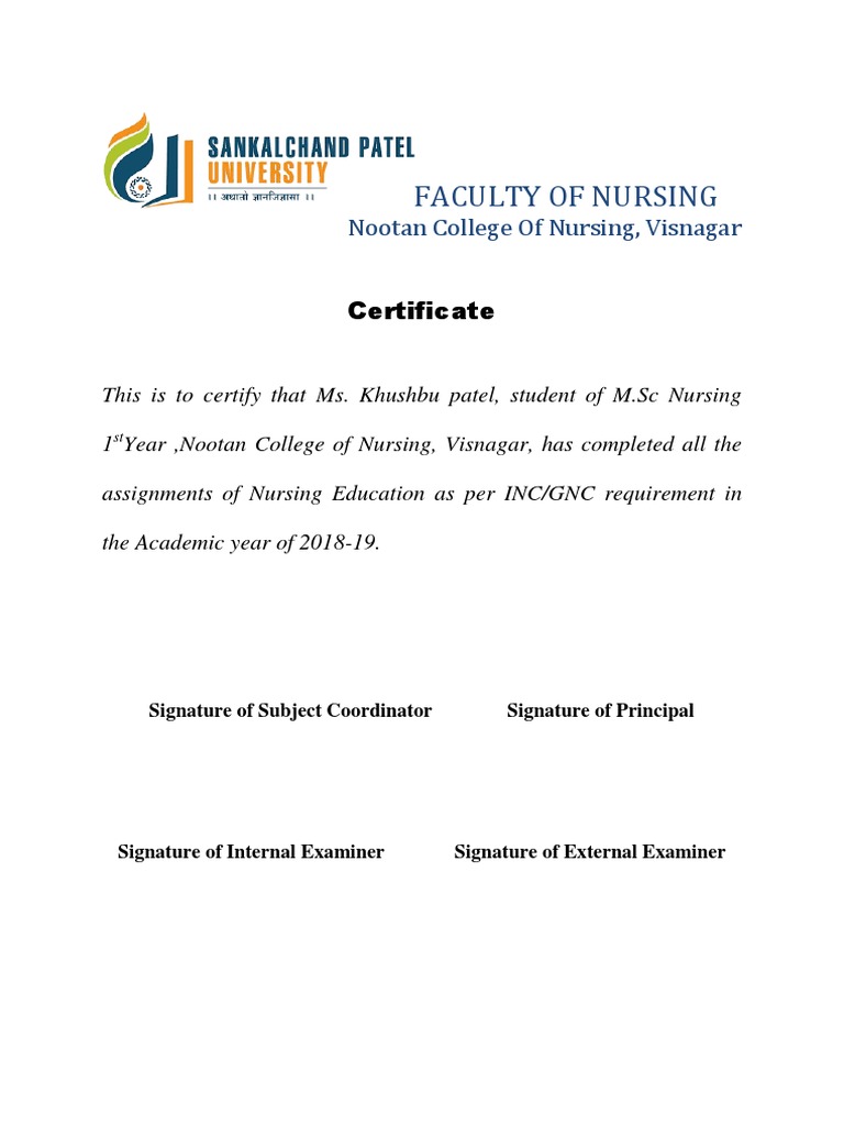CERTIFICATE FOR NURSING EDUCATION - Pdftoword PDF | PDF | Health Care ...