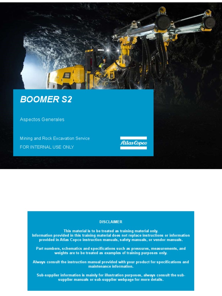 Capacidades del Boomer S2 de Atlas Copco | PDF | Eje | Máquinas