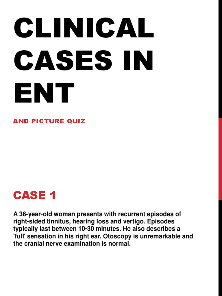 SCRUBS Special Teaching Ent Clinical Cases | PDF | Medical Specialties ...