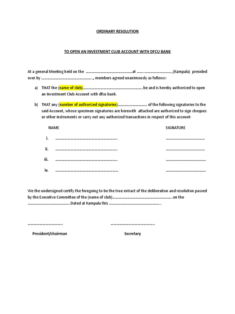 Ordinary Resolution 2 | PDF