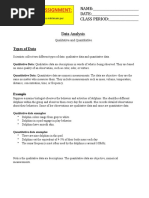 Qualitative and Quantitative Worksheet | PDF | Quantitative Research | Data