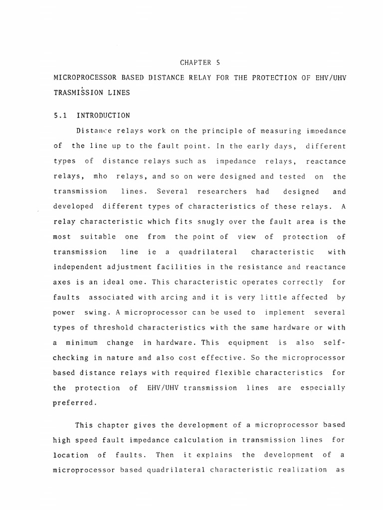Distance Protection Static Relay PDF | PDF | Analog To Digital Converter | Electrical Impedance