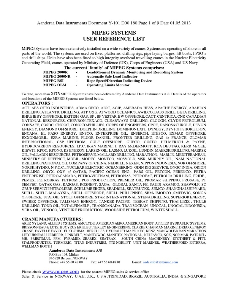 Mipeg User Reference System PDF | PDF | Petroleum | Companies