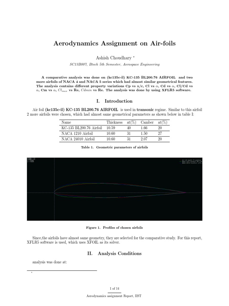 Aerodynamics Analysis for Students | PDF | Airfoil | Aerospace Engineering