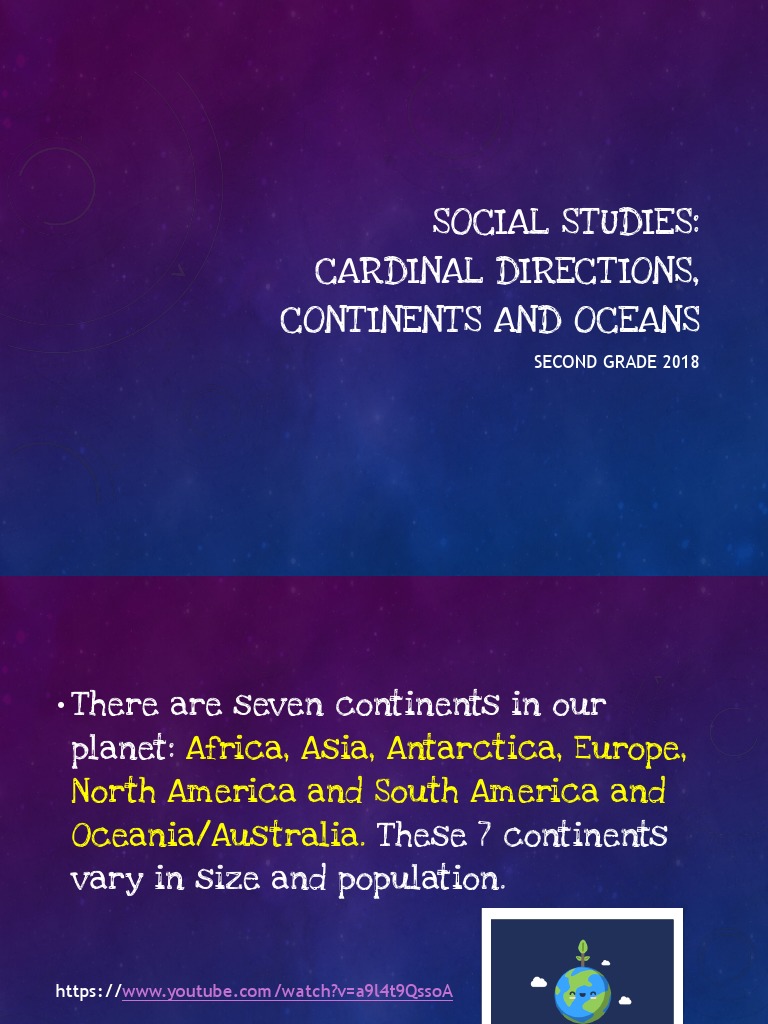 Continents, Oceans, Compass Rose and Representations of The Earth ...