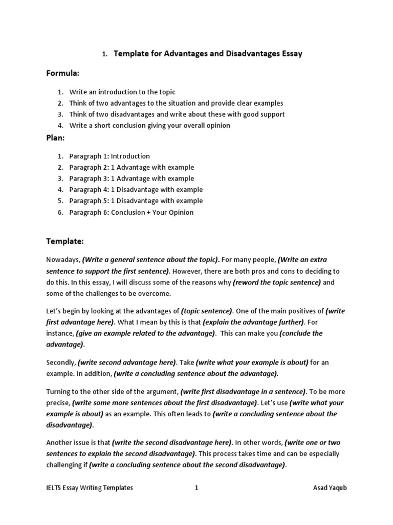Templates For All IELTS Essays Types | Download Free PDF | Prison ...
