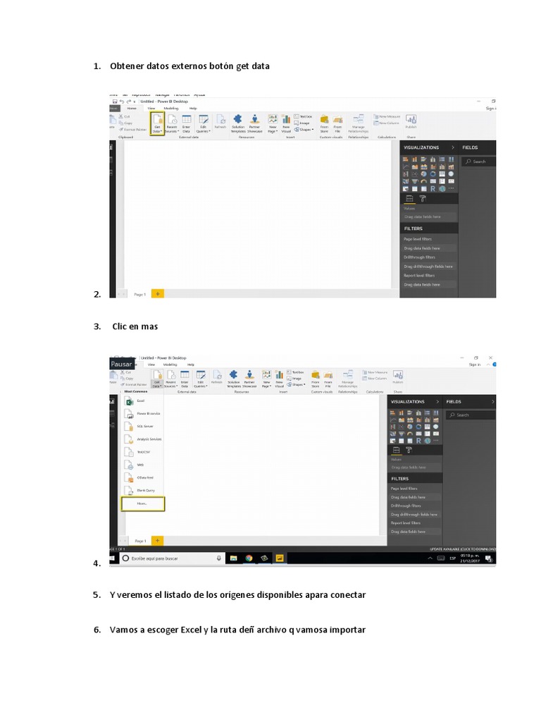 Importación de datos externos en Power BI y creación de relaciones entre tablas | PDF | Tabla ...