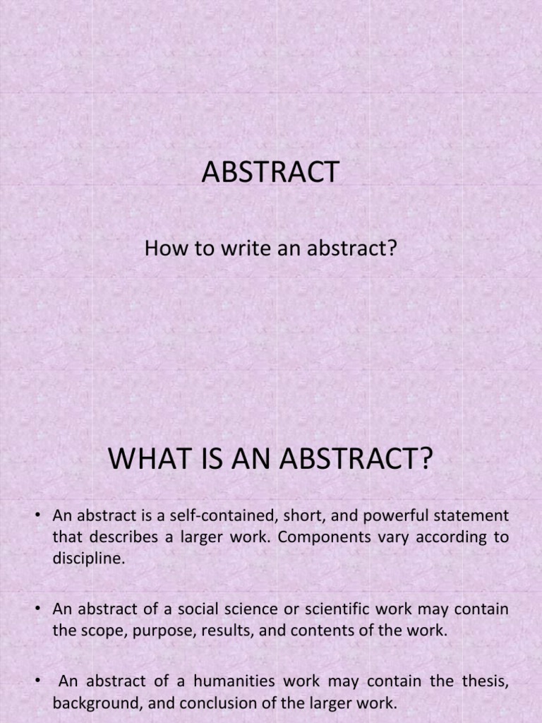 Types of Abstract | PDF | Abstract (Summary) | Pride And Prejudice