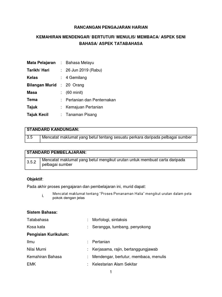 Pokok Pisang RPH 27 Jun | PDF
