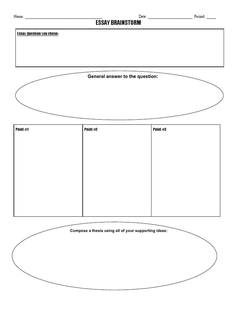 Essay Brainstorm: General Answer To The Question | PDF