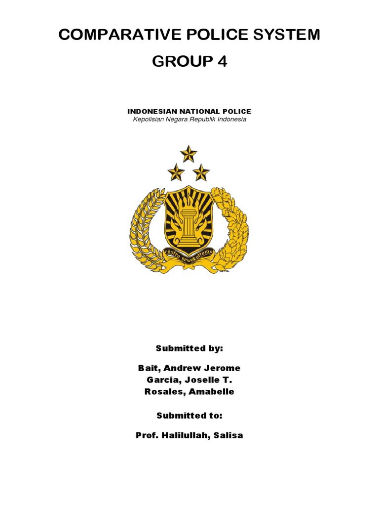 Comparative Police System | PDF | Military Organization | Indonesia
