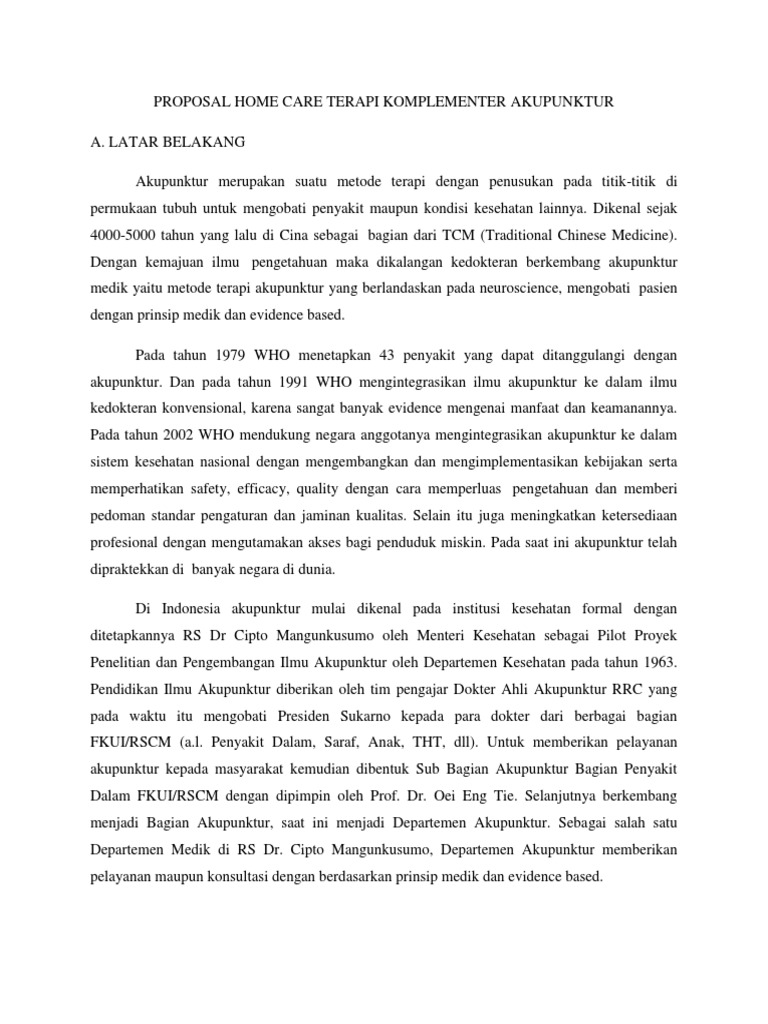 Terapi Komplementer Akupunktur | PDF | Kesehatan Holistik | Sains & Matematika