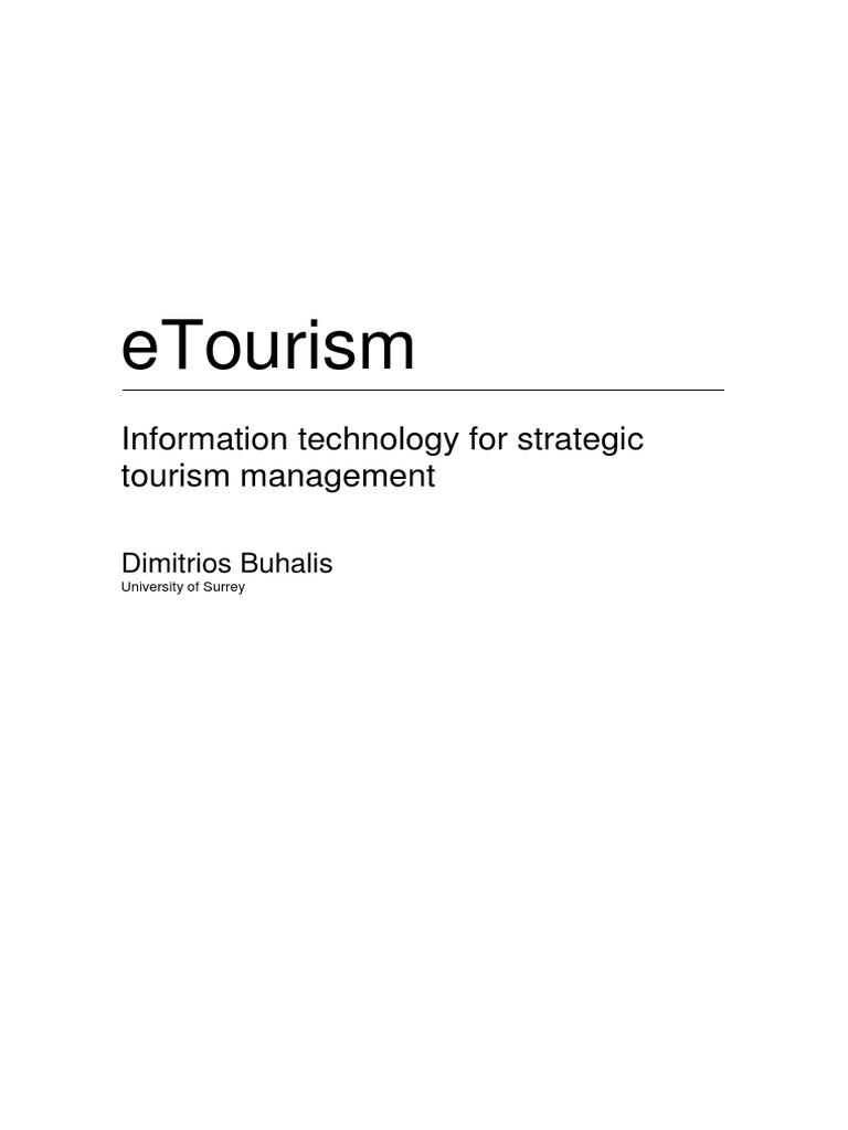 E TOurism | PDF | Strategic Management | Tourism