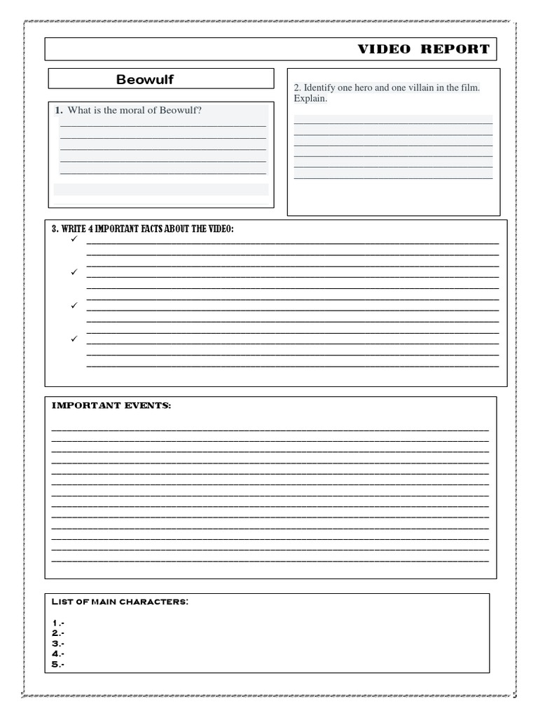 Beowulf Film Summary & Analysis | PDF