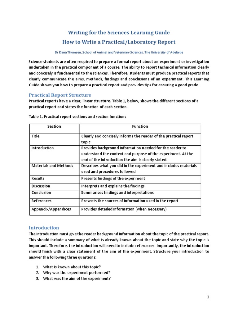 How To Write A Practical Guide | PDF | Experiment | Truth