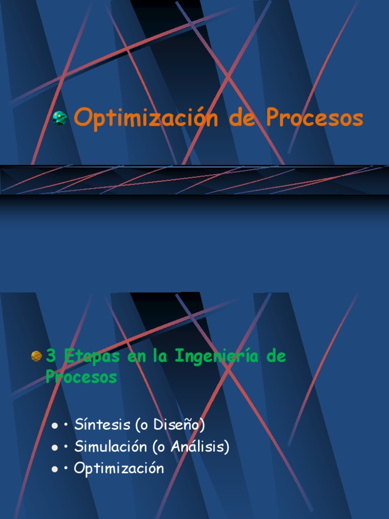 Optimización de Procesos | PDF | Optimización Matemática | Ecuaciones
