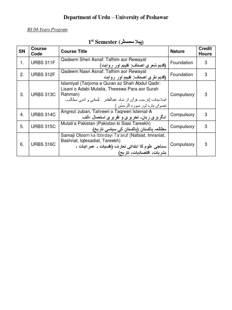 Bs. Urdu | PDF