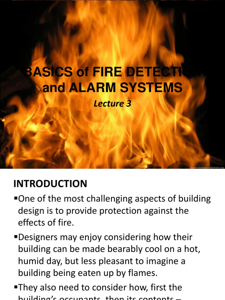 Lecture 3a - BUILDING UTILITIES 2 - Fire Detection and Alarm Systems ...