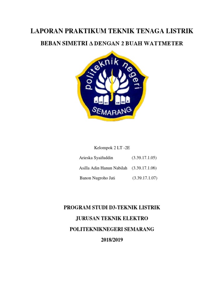 Kelompok 1 - Laporan Praktikum TTL - Paralel Trafo Dan Beban Simetri ...