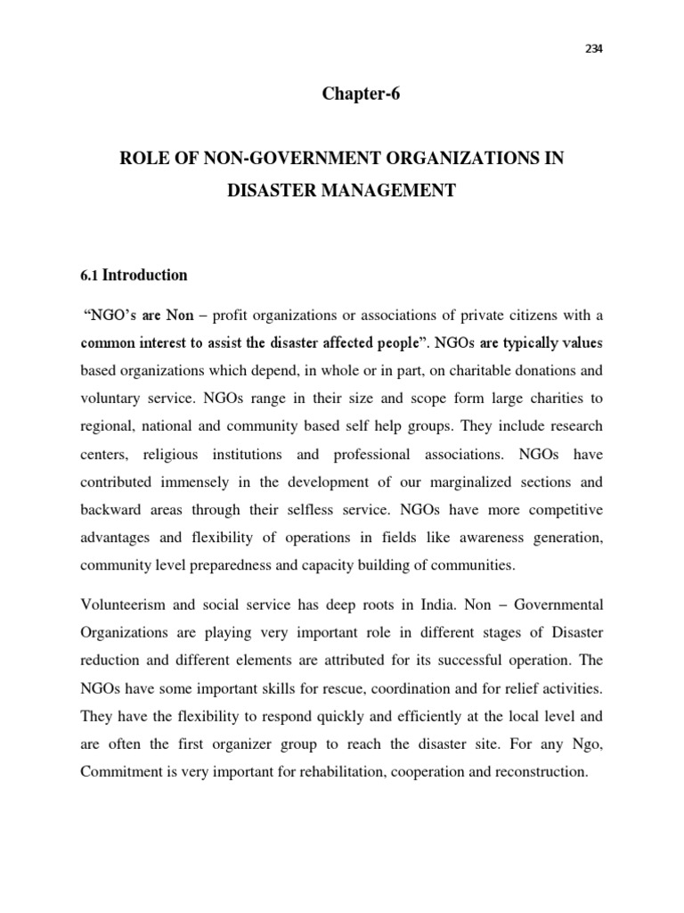 NGOs in Disaster Management in India | PDF | Emergency Management ...