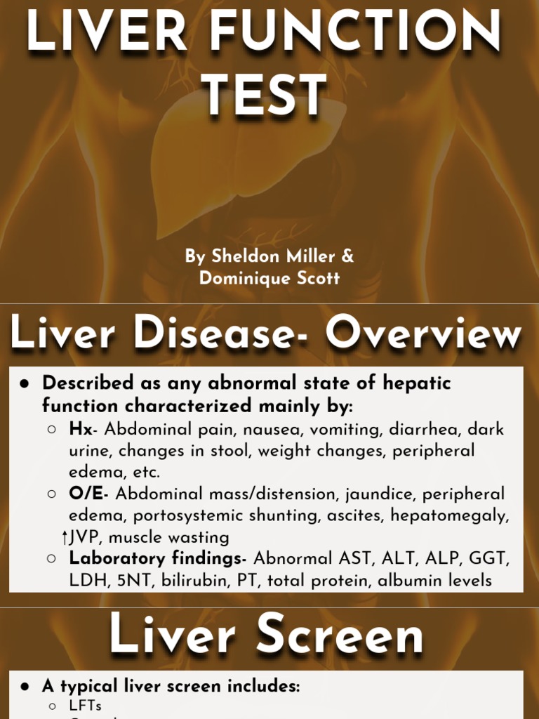 Liver Function Test | PDF | Exocrine System | Liver