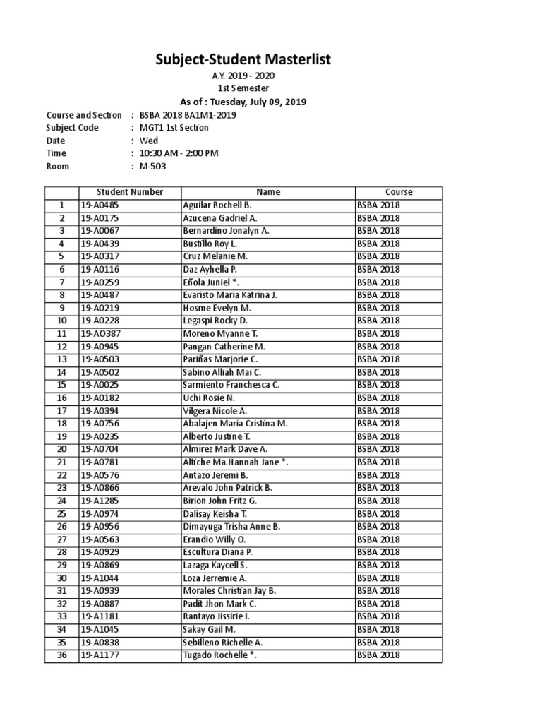 Subject Student | PDF