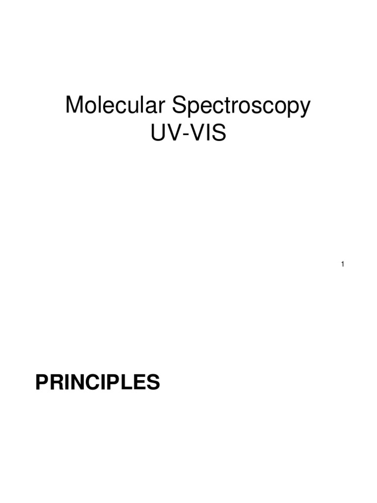 Molecular Spectros | PDF | Ultraviolet–Visible Spectroscopy | Spectroscopy