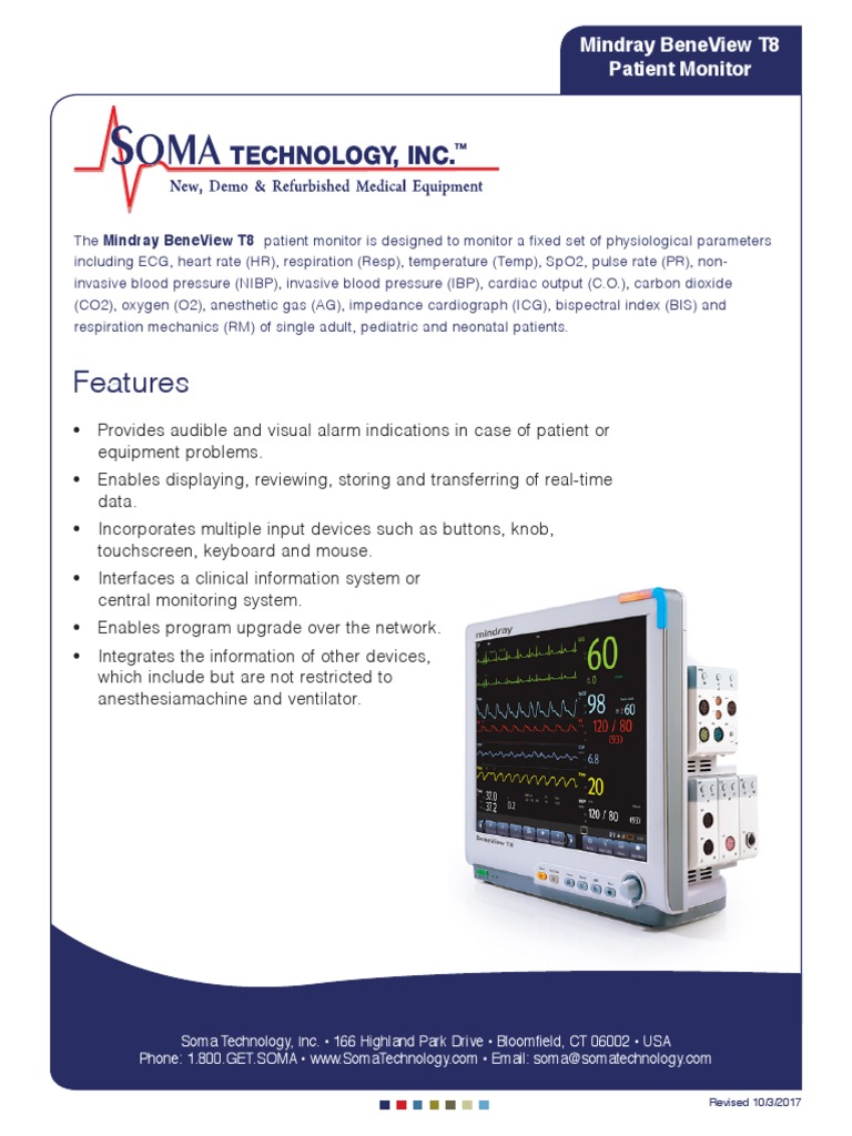 Mindray BeneView T8 | PDF | Computer Monitor | Wi Fi