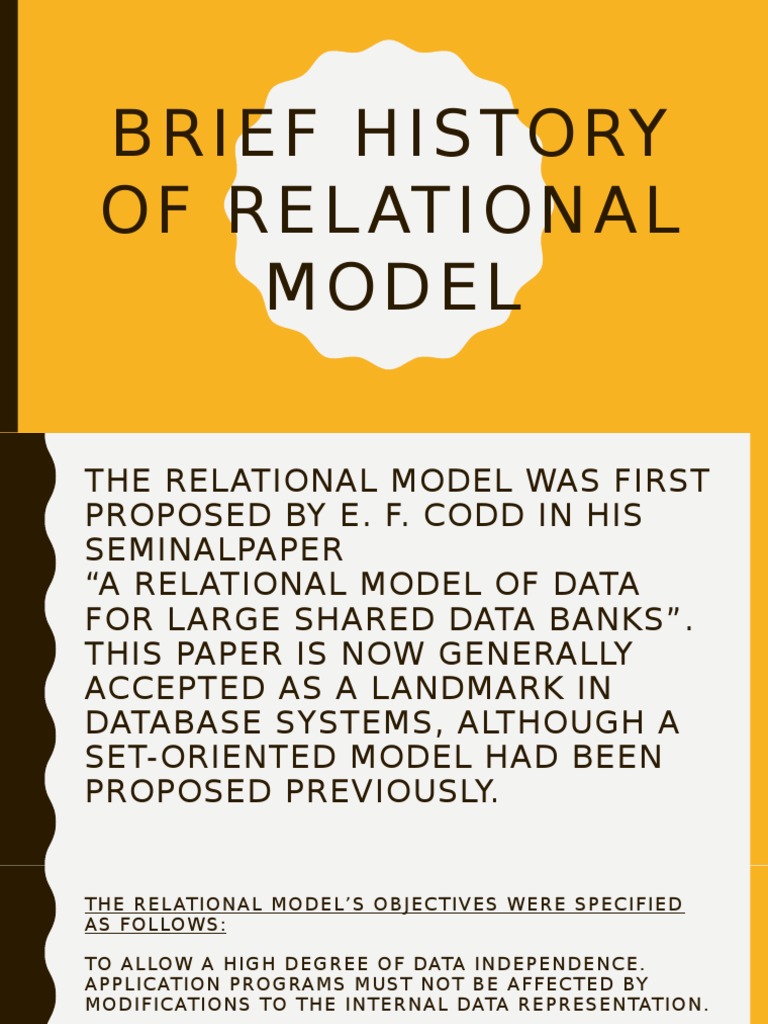 Relational Model & Relational Data Structure | Download Free PDF ...