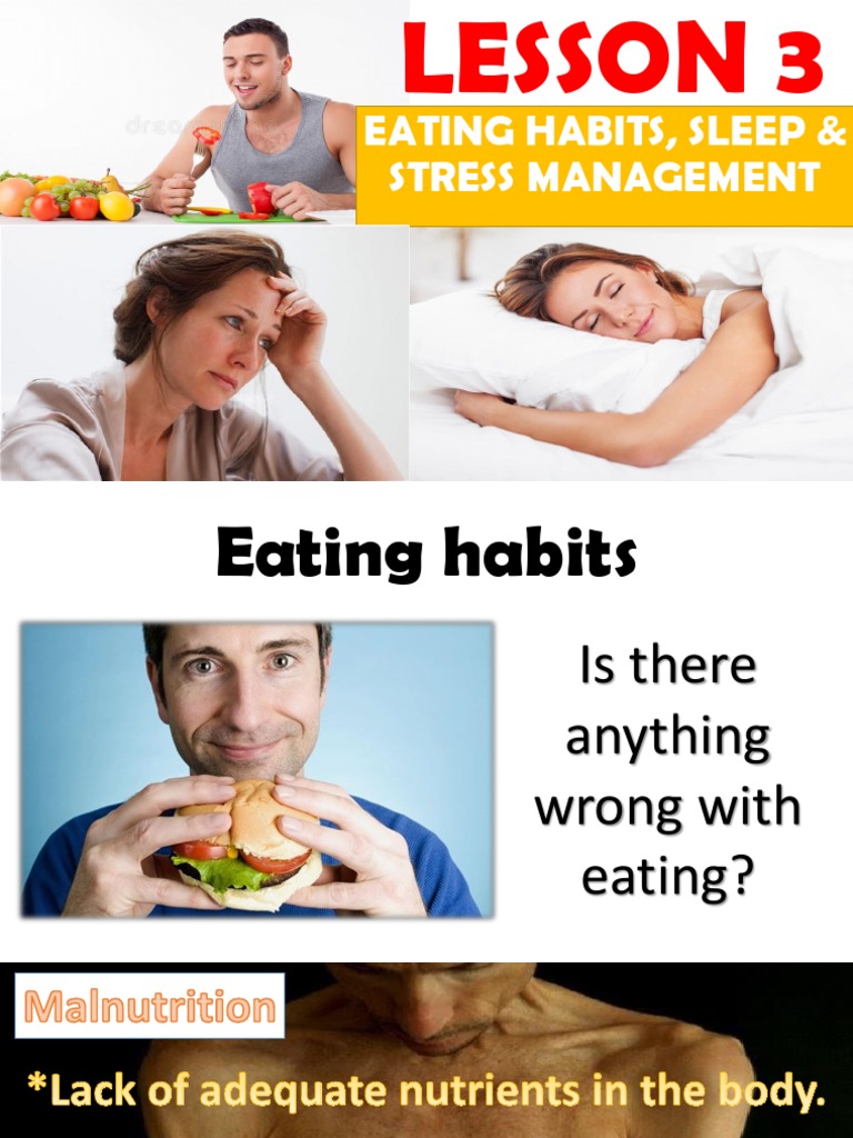 Eating Habits, Sleep & Stress Tips | PDF
