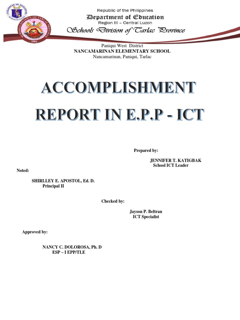 Nancamarinan Elementary ICT Report | PDF | Educational Technology ...