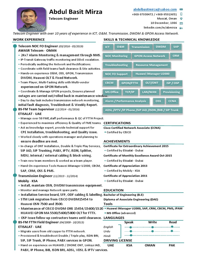 Sample CV PDF | Download Free PDF | Cisco Certifications | Internet