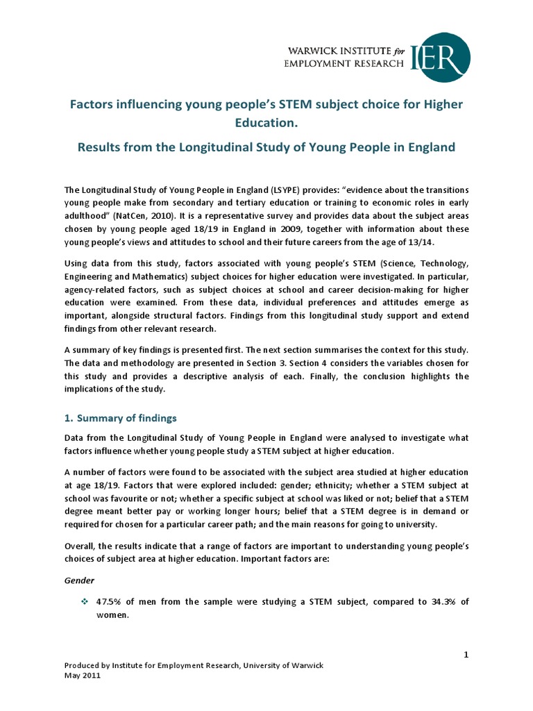 Stem Final - Careers Paper Final 24-05-11 2 | PDF | Science, Technology ...