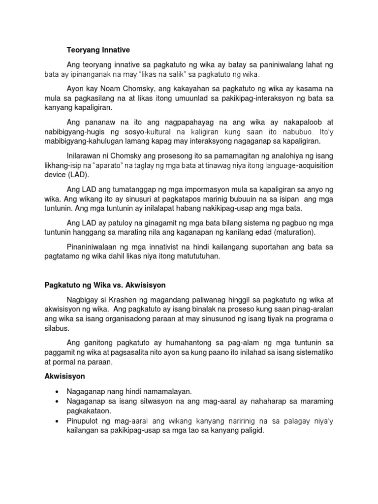 Teoryang Innative | PDF