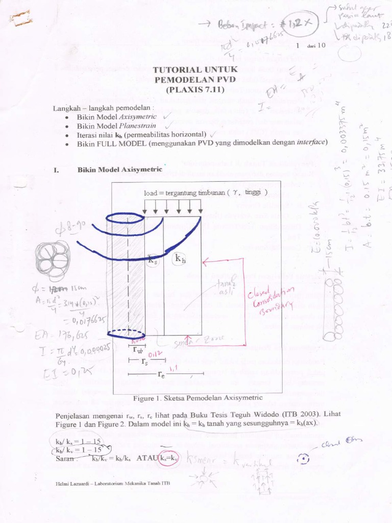 Tutorial Pemodelan PVD Di Plaxis | PDF