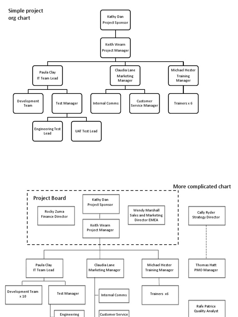 Simple Project Org Chart | PDF | Business Economics | Marketing