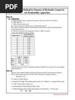 Blaine Air Permeability Test for Cement | PDF | Concrete | Cement