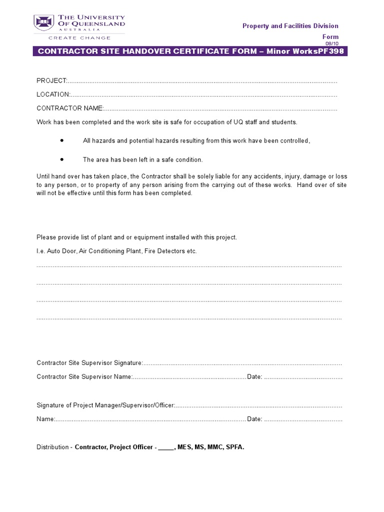 Handover | PDF | Safety | Prevention